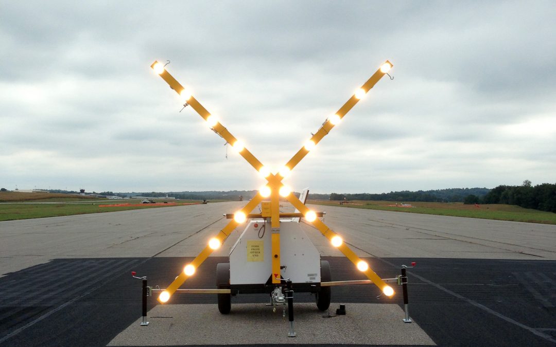 Started Led temporary runway closure marker - GKABS